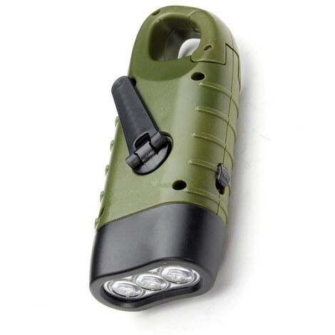 Rechargeable Solar Power Hand Crank Flashlight Emergency LED Flashlight ...