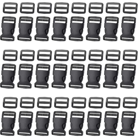 48 Pieces Plastic Buckle 25mm, Plastic Buckle Clip Fastener Plastic ...