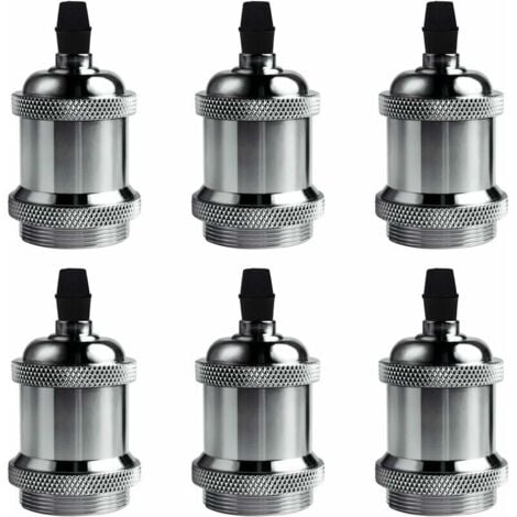 Set of 6 Vintage LED Lighting E27 Edison Bulb Socket Lamp Holder ...