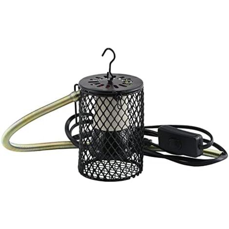 Heat Lamp Bulb, UVA UVB Heat Lamp Ceramic Socket, Heat Lamp with Cover ...