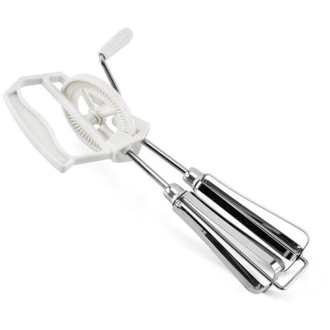 Whisk Manual Beater, Stainless Steel, Cake Batter Mixer, White