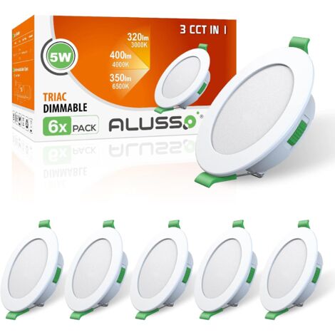 LED Downlight 6W 400 Lumen Extra Flat, Dimmable Warm White 3000K ...