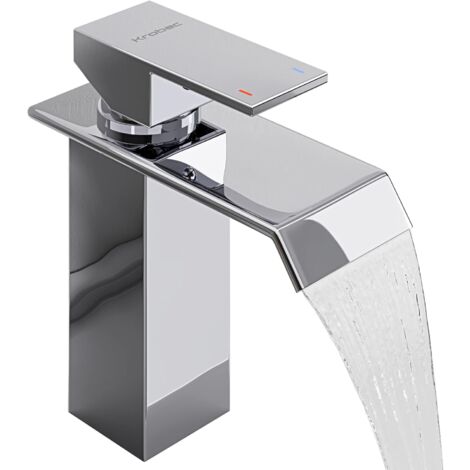 Basin faucet waterfall effect mixer Cold and hot water Modern style ...