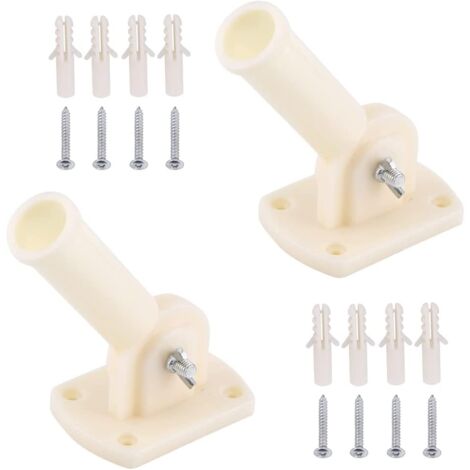 Pieces Wall Mount Flag Pole Bracket, Plastic Adjustable Flag Pole ...