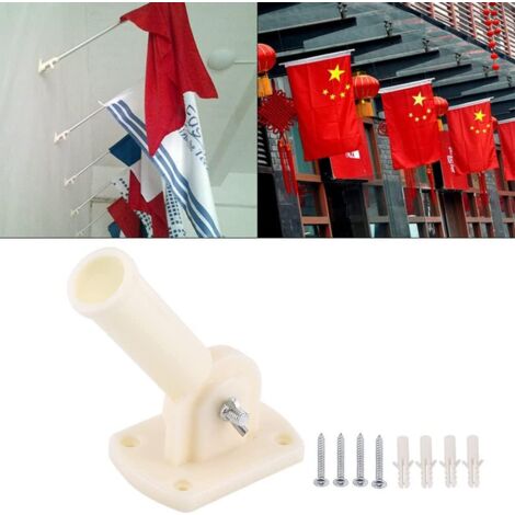 Pieces Wall Mount Flag Pole Bracket, Plastic Adjustable Flag Pole ...