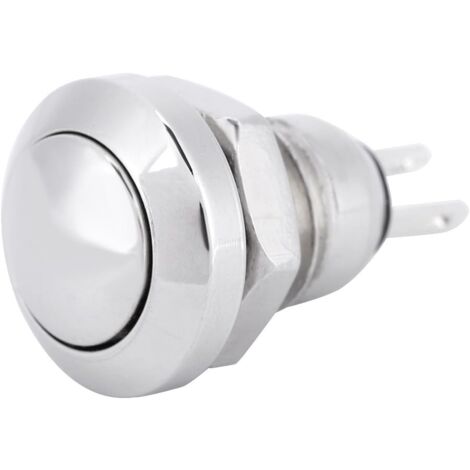Momentary Push Button Switch 1A 24V Waterproof Fits 8mm Mounting Hole ...