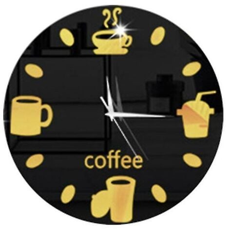 Refrigerator clock magnetic sticky clock hanging coffee pattern ...