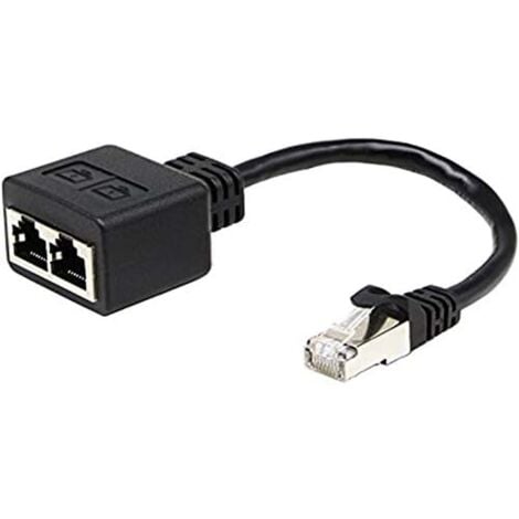 The RJ45 male to female dual RJ45 adapter cable (15cm) can be used to ...