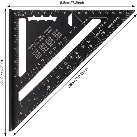 Triangle Ruler, Aluminum Alloy Triangle Square, Aluminum Triangle Ruler ...