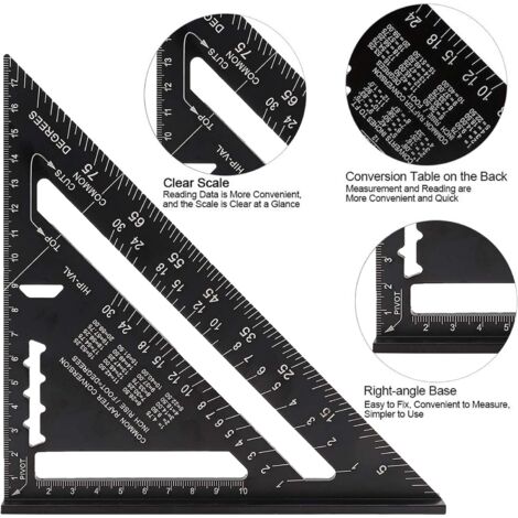 Triangle Ruler, Aluminum Alloy Triangle Square, Aluminum Triangle Ruler ...