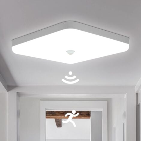 LED Ceiling Light with Motion Sensor 24W Waterproof IP56 Cool White ...