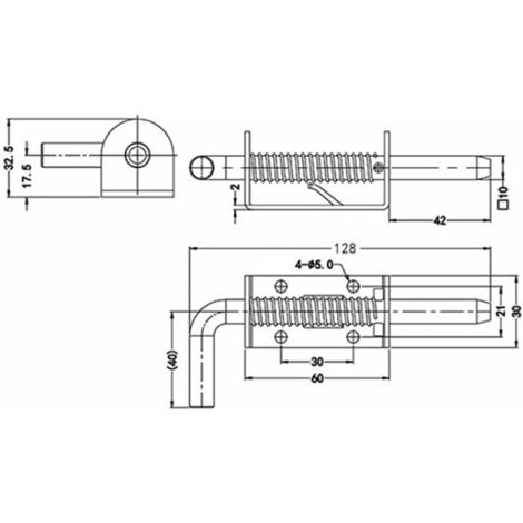 Metal Barrel Bolt with Handle, 2 Pieces Door Bolt Lock, Latches and ...