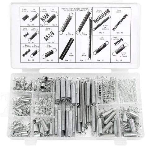 20 Sizes Extension and Compression Springs Assortment Small Galvanized ...