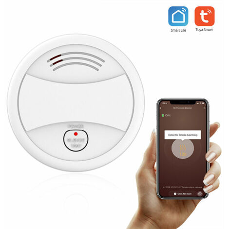 Wifi Smoke Detector Smart Sensor Fire Alarm Smart Wireless Security ...