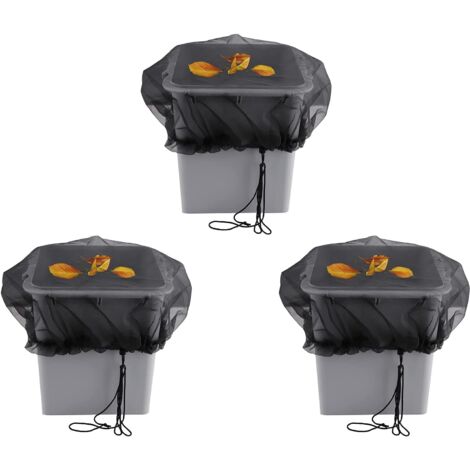 3 Pack Mesh Rain Barrel Covers, Water Collection Buckets To Keep Debris ...