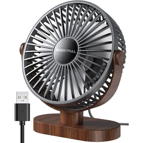 USB Fan, Quiet Mini Table Fan, 3-Speed Desk Fan, Easy to Carry Fan for ...