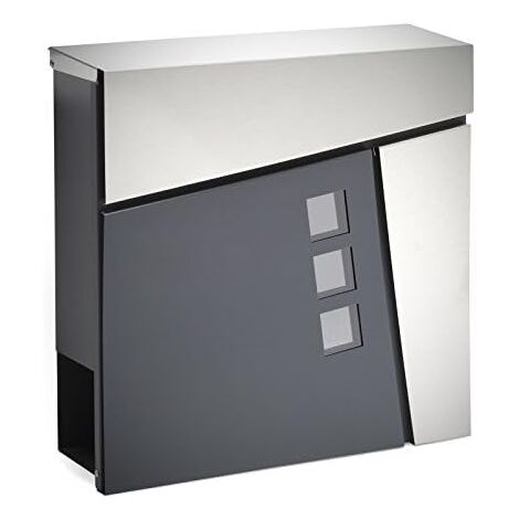 Modern letterbox Design V24 Anthracite Powder coated wall mounting ...