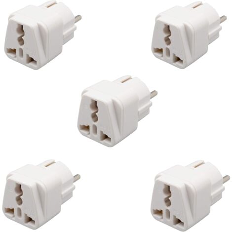 x Universal Adapter Converter to Connect All Devices to the French Plug