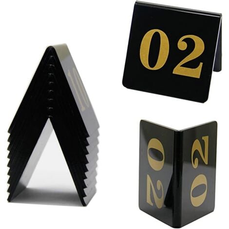Restaurant Table Number Sign, Acrylic Table Sign Double Sided Table ...