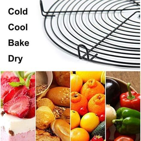 Round Cooling Rack 2 Pieces Stainless Steel Cake Stand Round Cake ...