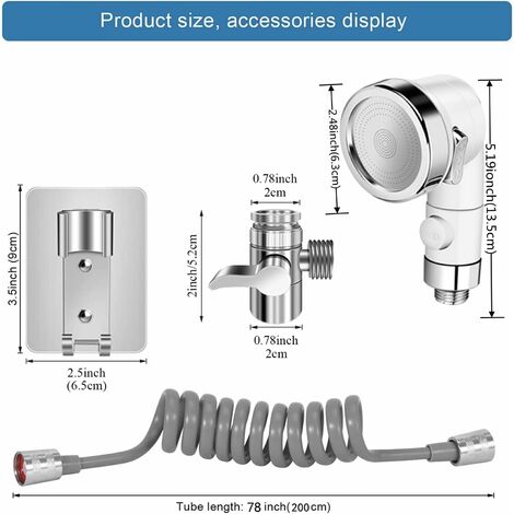 Sink Shower Head Set, Bathroom Hand Shower, Sink Hand Shower, 2m ...