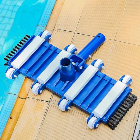 Swimming Pool Vacuum Head with Wheels and Universal Side Brushes, for ...