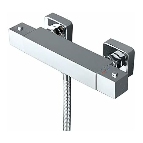 Thermostatic Shower Mixer,Square Shower Faucet with Thermostat with ...