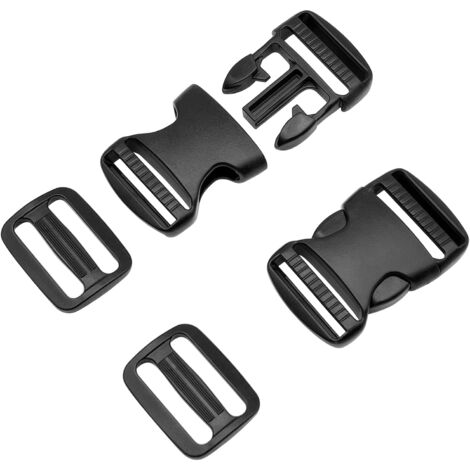 Set 38mm /1.5inch Plastic Side Release Buckles and Tri-Glide Strap ...