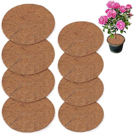 Pieces of 20cm 30cm Diameter Anti-Weed Coconut Mats, Coconut Tree Silk ...