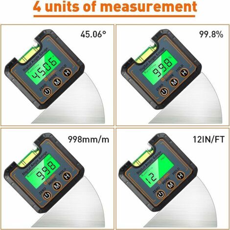 Digital Protractor Inclinometer, Inclinometer, Electronic Level with LCB Display, Strong ...