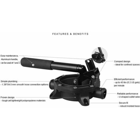 720 GPH Aluminum Manual Boat Water Pump