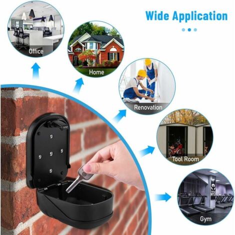 Pink Safe Key Box, Large Indoor Outdoor Wall Mounted Key Box, Key Safe ...