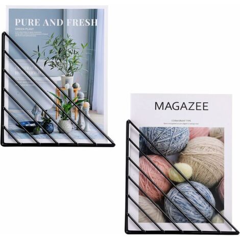 Desk Wall Triangular Display Bookcase (Black) 1pcs