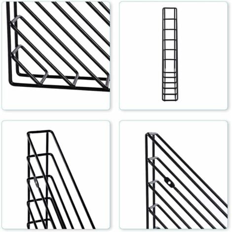 Desk Wall Triangular Display Bookcase (Black) 1pcs