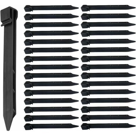 30 Pack Ecoborder Plastic Landscape Edging Stakes, 10" Lawn Stake