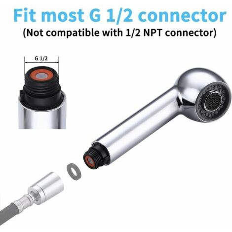 Replacement Kitchen Faucet Spray Head 2 Jet Types Replacement Kitchen ...