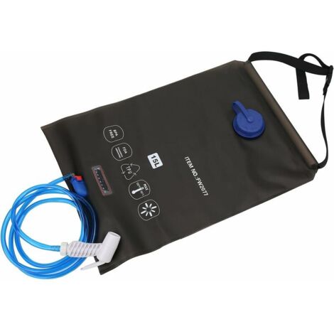 Portable and foldable 15L solar shower for outdoor, camping, beach and ...