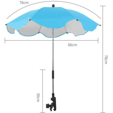Parasol and Umbrella Outdoor Camping Parasol with Adjustable Clamp - Green