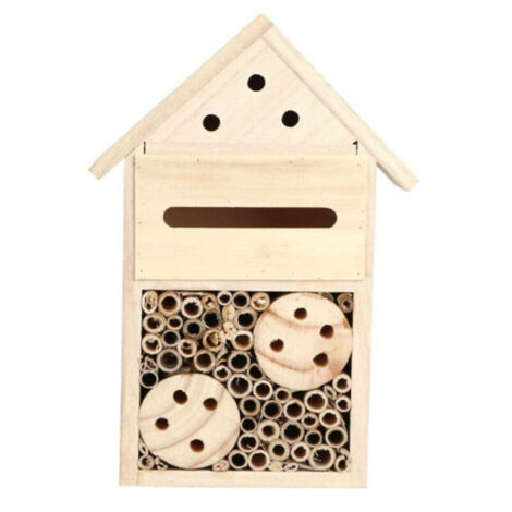 Garden Wooden Beehive Insect Nest Box Decor 12 7 23