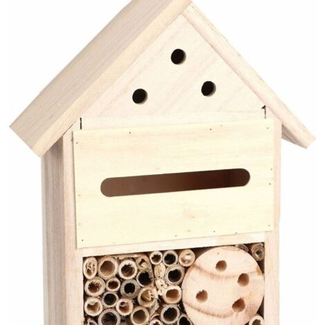 Garden Wooden Beehive Insect Nest Box Decor 12 7 23