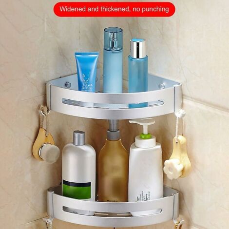 Bathroom Shelf Corner Triangle Shower Storage Basket E