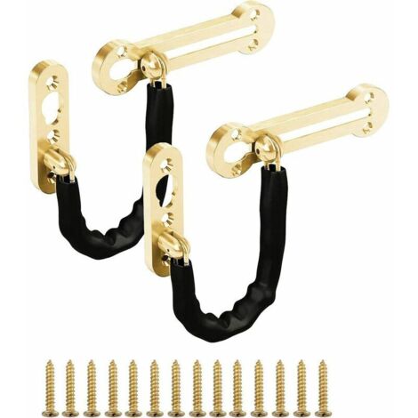 moon2 Pcs Sliding Chain Security Lock, Bolt Latch Anti-theft Door ...