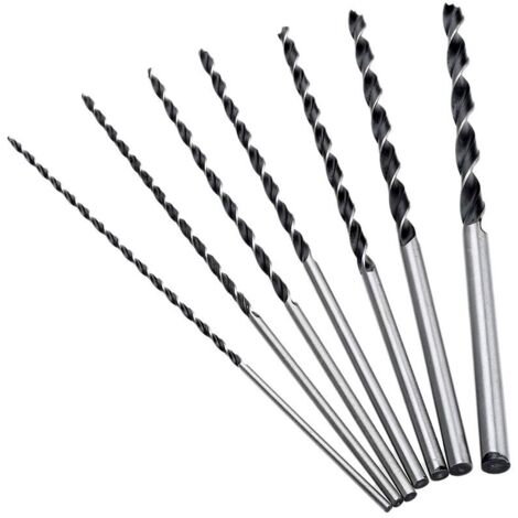 7Pcs 12 Brad Point Drill Bits Tools Wood Boring Extra Long Drill Tool
