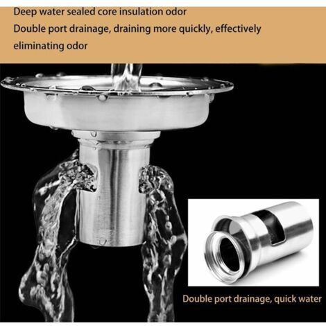 moon Thick Stainless Steel Floor Drain Round Bathroom Smell Proof ...