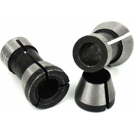 6Pcs Milling Chuck, 6mm 6.35mm 8mm Collet Trimmer Chuck, Wood Router ...