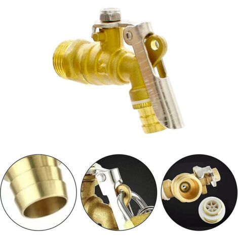 Brass outdoor faucet, 3/4 manual nozzle valve, frame with lock ...