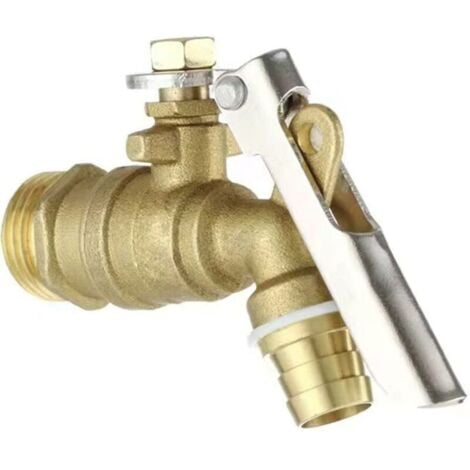 Brass outdoor faucet, 3/4 manual nozzle valve, frame with lock ...