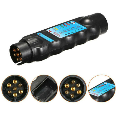 7 Pin Car Trailer Plug&Socket Plus Circuit Test Kit for Wiring Coil ...