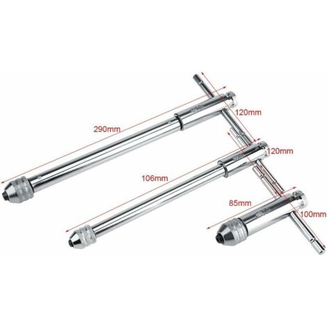 M3-M8 T-Handle Adjustable Ratchet Screwdriver for Tap and Die Set (M3 ...