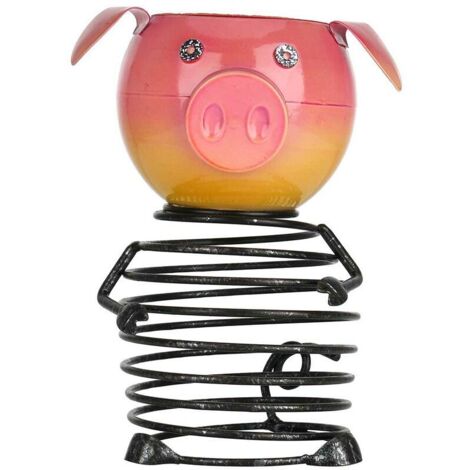 Moon-Piggy Flower Pot Iron Pot Piggy Plant Animal Styling Handmade ...